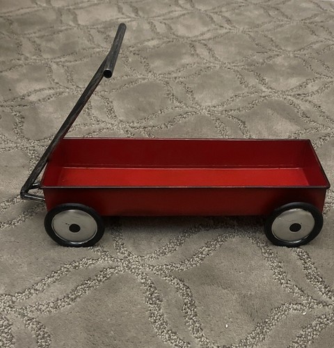 Old Vintage Cute Little Red Wagon Childs or Decor Country Farm Display ...