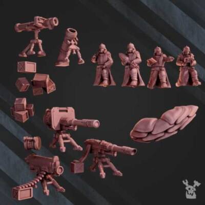 2nd Death Division Heavy Weapons Team | Tabletop Miniature | Grim Dark ...