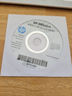 HP Officejet 6800 e-All-in-One Series official installation disk CD-Rom ...