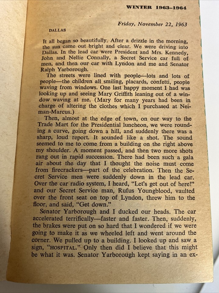 A White House Diary Claudia Alta "Lady Bird " Johnson Ladybird Holt pb ...