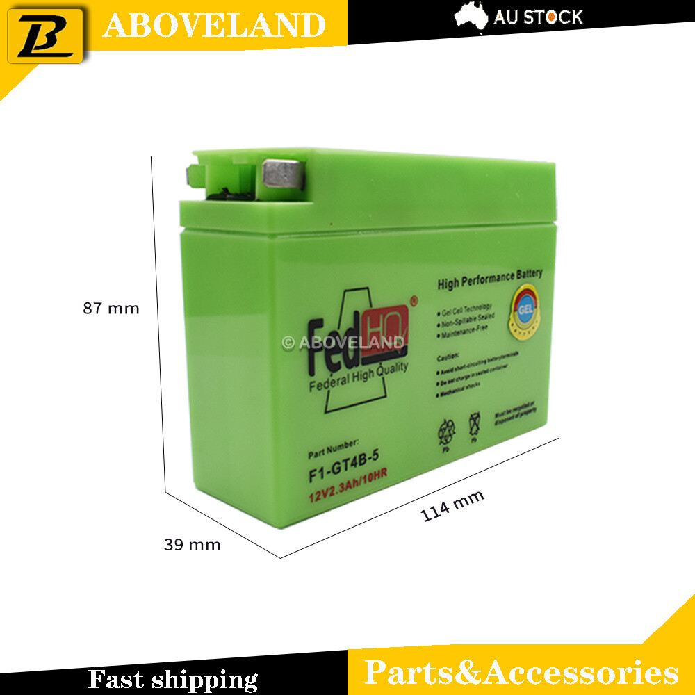 2X GT4B-5 GEL BATTERY 12V FIT DRZ70 TTR50 TTR90 TTR110 YT4B-BS MBT4B-B ...
