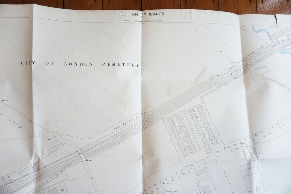 1894 GER City Of London Cementary OS Railway Map | eBay UK