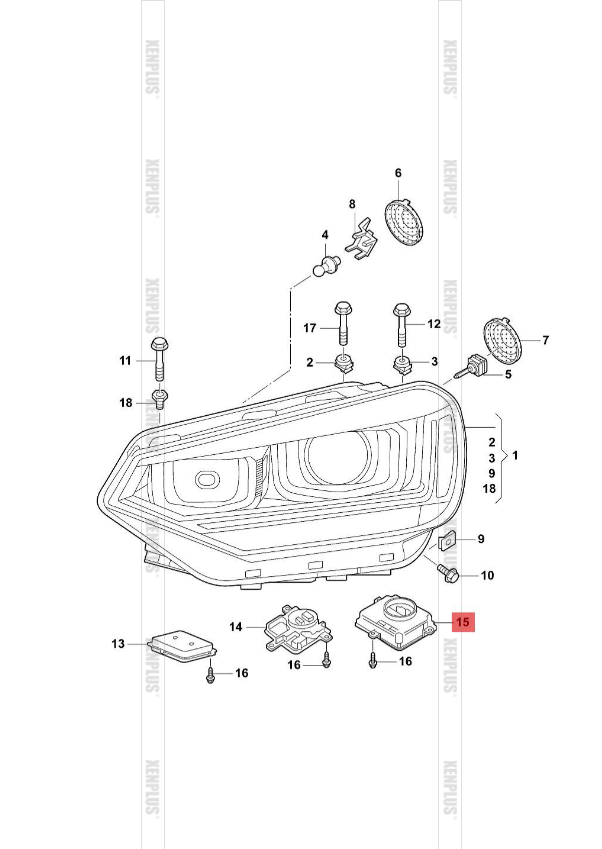 8K0941597 W003T18471 8K0941597E for OEM Audi A3 A4 A5 xenon headlight ...
