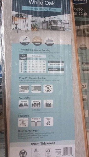 Wickes Albert White Oak Laminate Flooring Packs | eBay UK