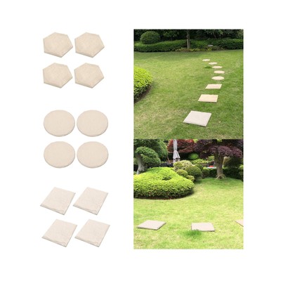 4Pcs Garden Stepping Stones Stepping Blocks Art Decor Decorative with ...