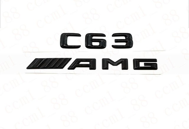 Gloss Black 3D Number Letters Rear Trunk Badge Emblem For Mercedes Benz ...