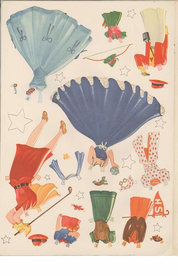 VNTG UNCUT 1941 DEB SUB DEBS PAPER DOLL ~RARE ORG SZ~Laser Print Best ...