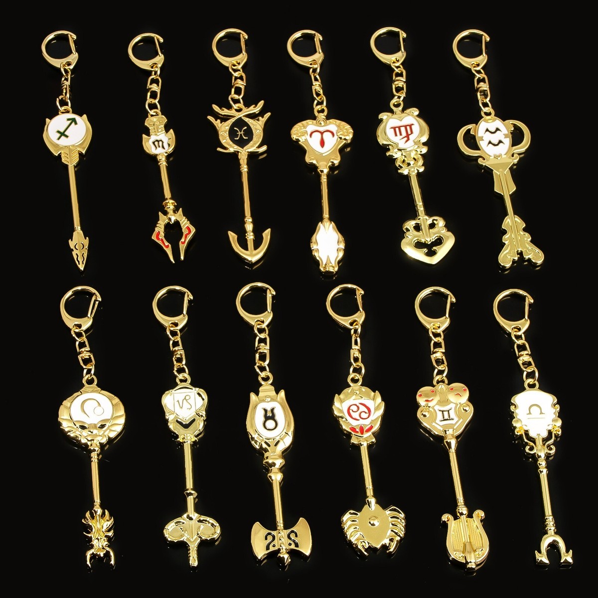 Celestial Key Necklace Fairy Tail Lucy Golden Zodiac Key Collection