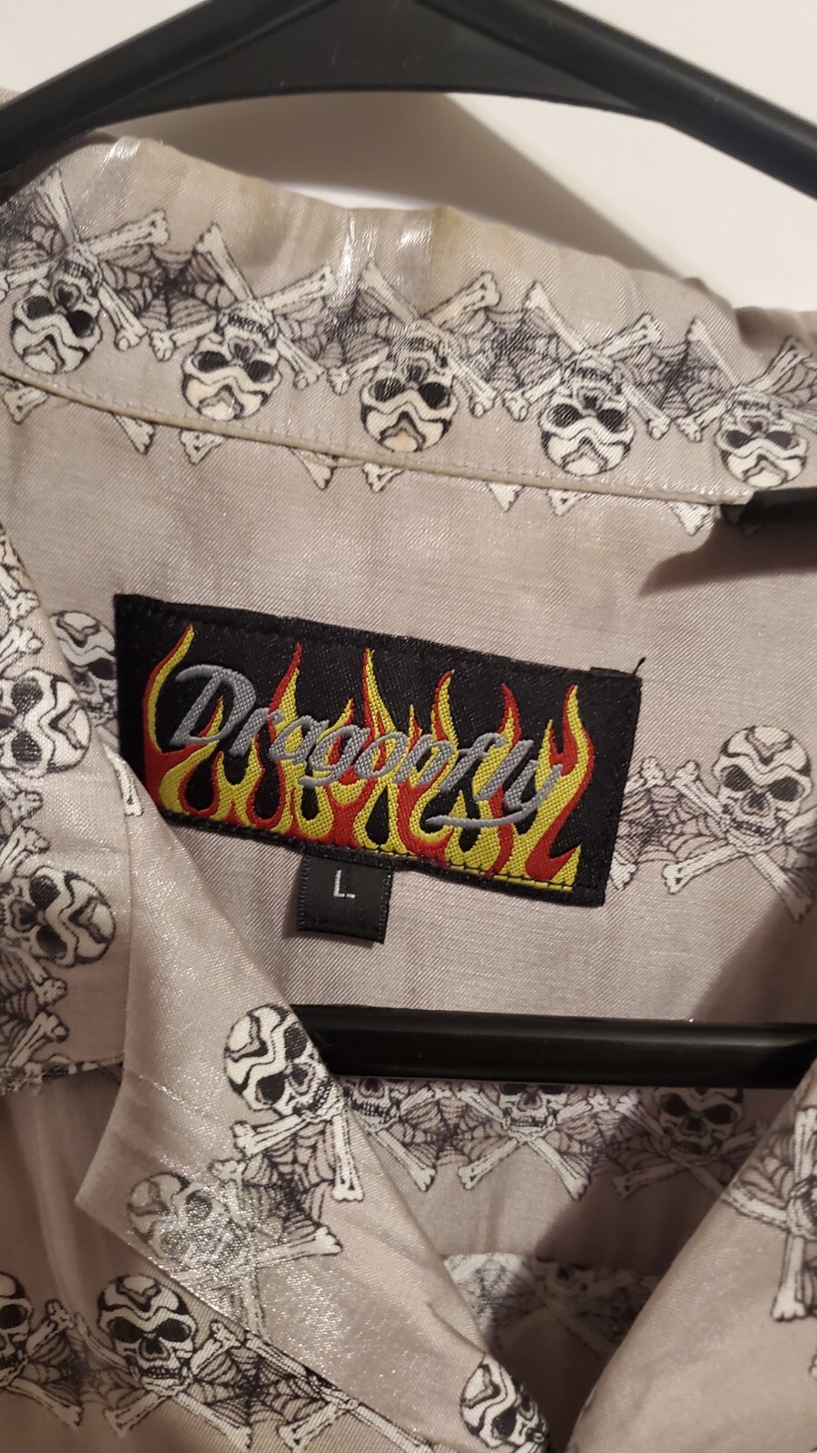 Vintage DRAGONFLY Men's Large Shiny Skeleton Button U… - Gem