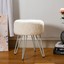 Round Dressing Table Stool Soft Fluffy/Velvet Piano Chair Makeup Seat ...