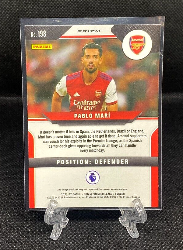 2021-22 Panini Prizm Premier League Pablo Mari- Green Wave Rookie ...