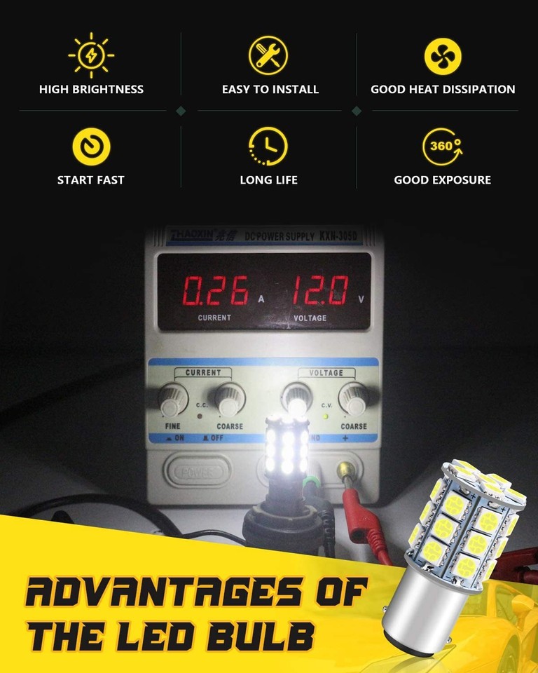 2 Premier LED Headlight Bulbs for HUSQVARNA LGT2554, LTH1438, YTH20K4 ...