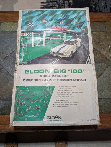 60's Eldon Big "100" 1/32nd Slot Car Set | eBay