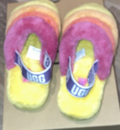 uggs fluff yeah slide size 7 multi Color Yellow,orange Pink w/1097169 ...