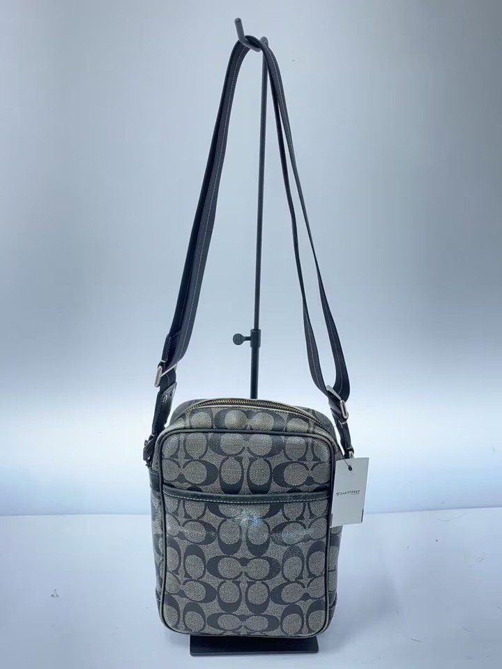 COACH Signature Shoulder Bag Black All-Over Print F70078 | eBay