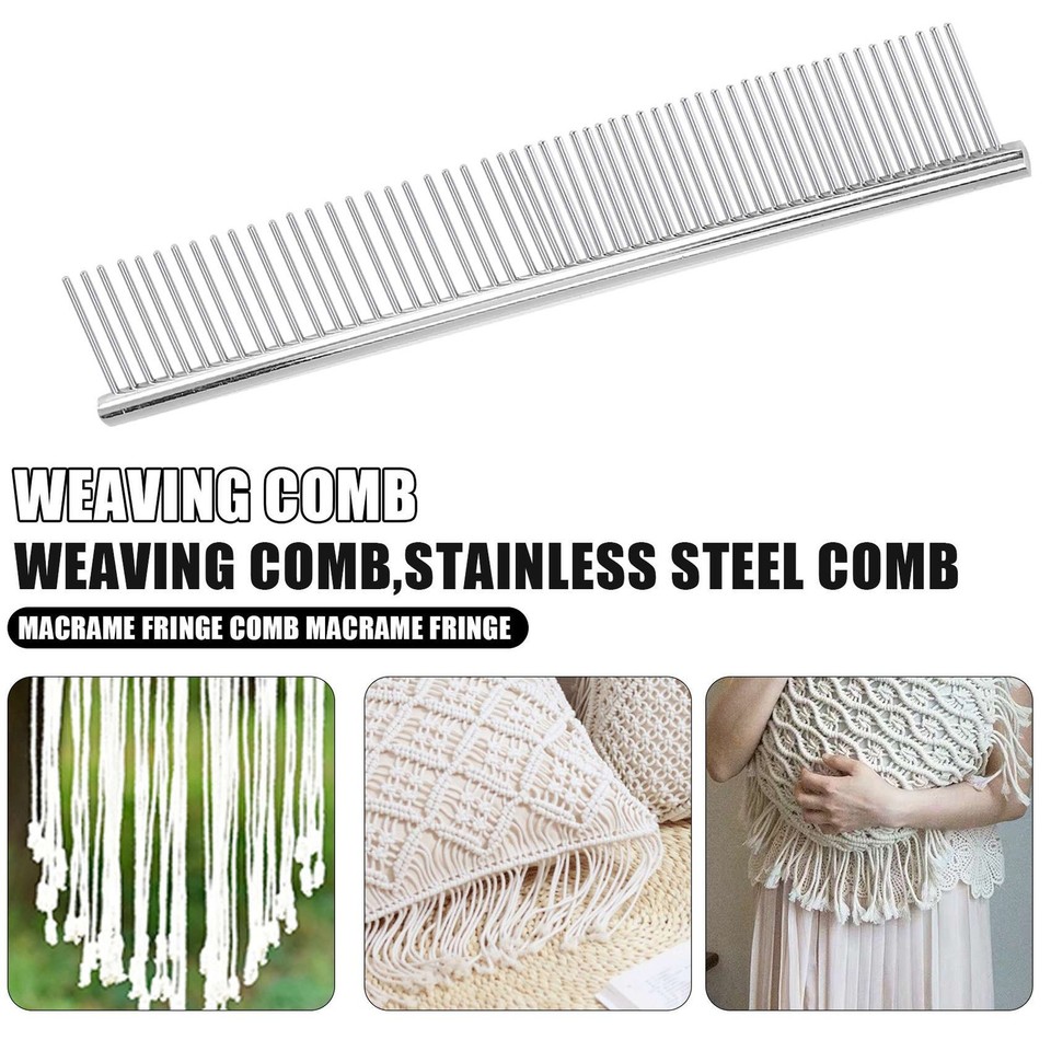 Macrame Fringe Comb Tapestry Weaving Comb Stainless Steel Craft for8593 ...