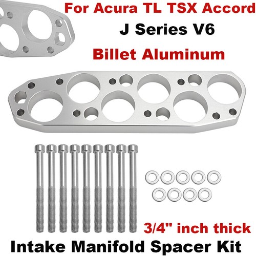 Billet Intake Manifold Spacer Kit For Acura TL TSX Accord J Series V6 3 ...
