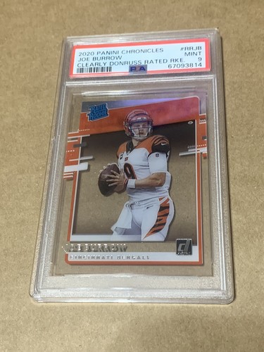2020 RC Panini Rookie Clearly Donruss Rated Rookie Joe Burrow Psa 9 ...
