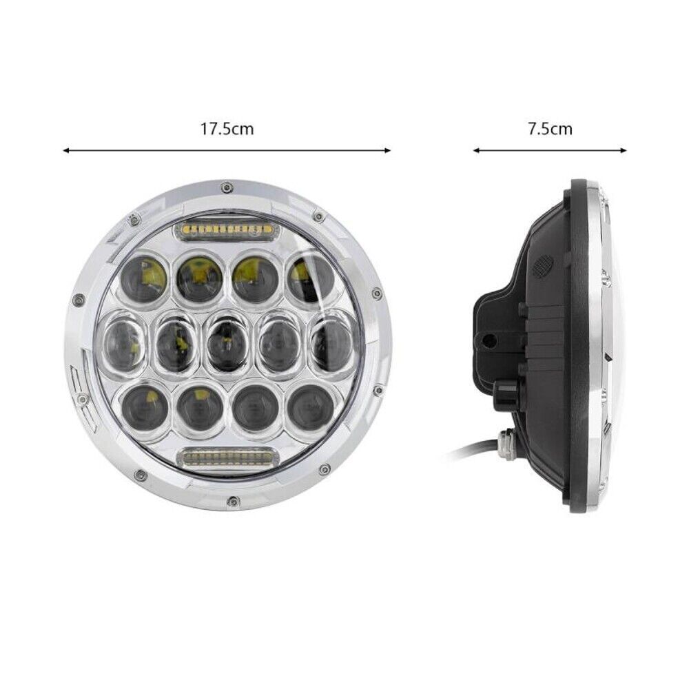 Pair 7" Inch Round LED Headlights High Low Beam DRL For Mazda RX-7 1979 ...