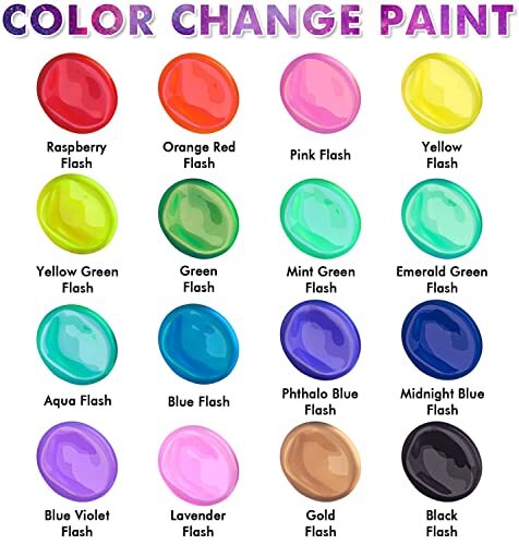 Change Acrylic Paint Set 16 Colors Chameleon Bottles 60ml 2oz Artists ...