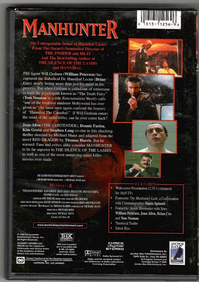 Manhunter (DVD, 2001, Theatrical Version) 13131125696 | eBay