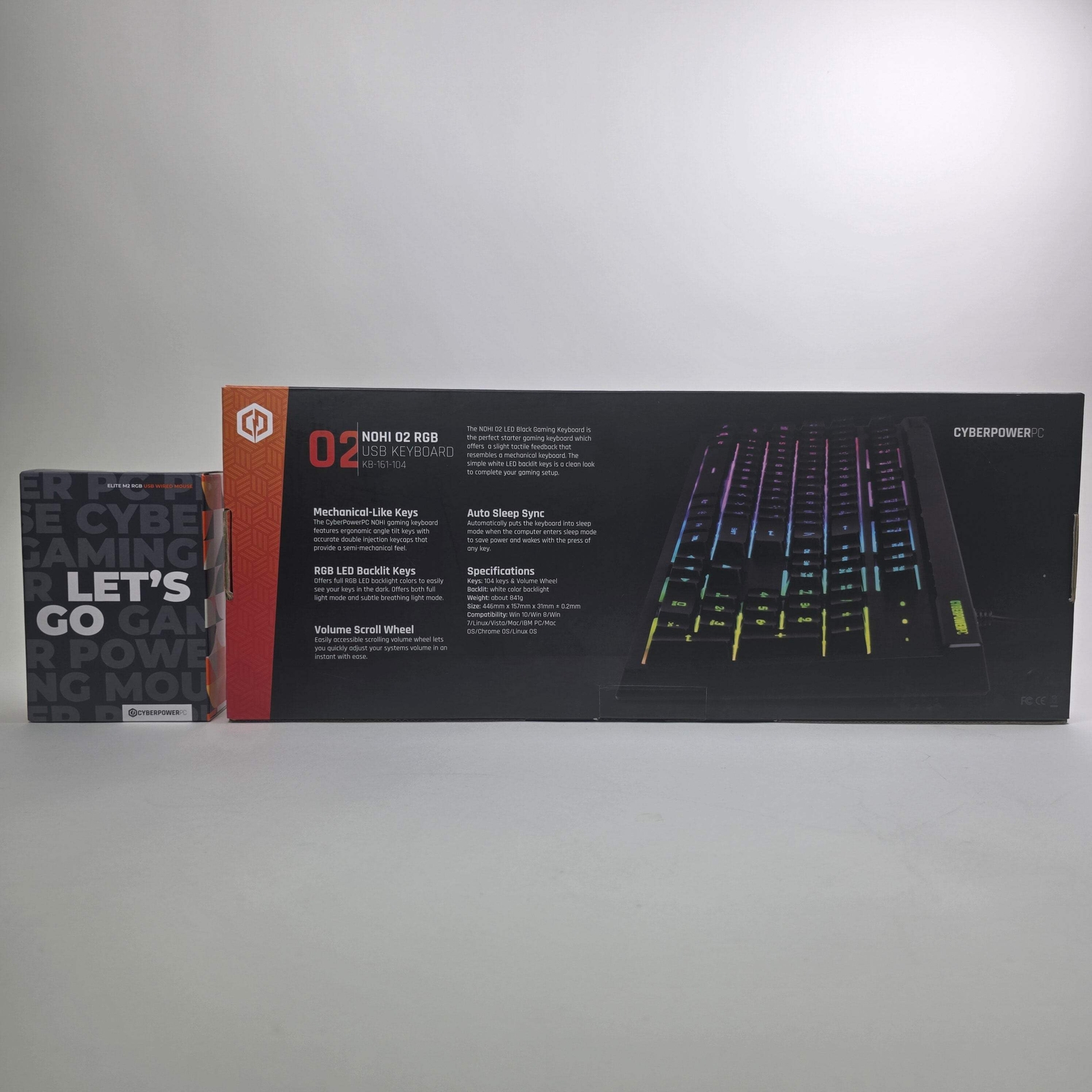 CyberPowerPC NOHI 02 KB-161-104 Black Wired RGB LED USB QWERTY Gaming ...
