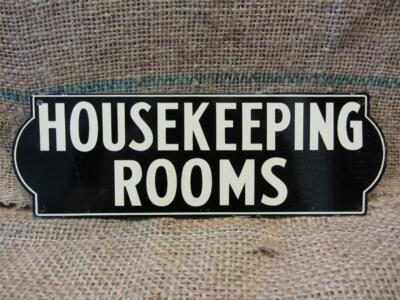 Vintage Metal HOUSEKEEPING ROOMS Sign Antique Store Old Signs Business ...