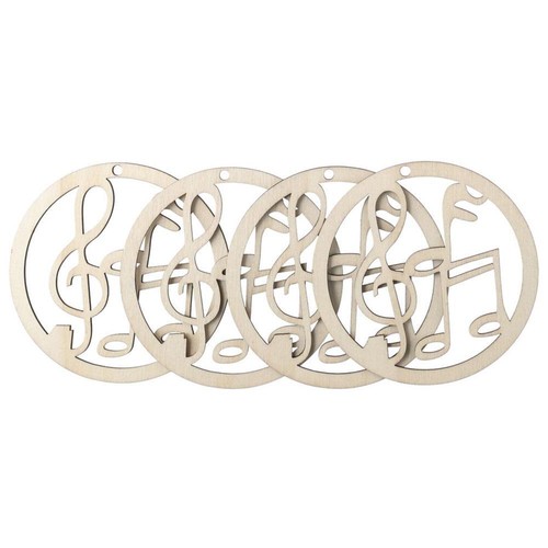 20pcs Wooden Music Notes Wooden Cutouts Musical Note Shaped Ornaments ...