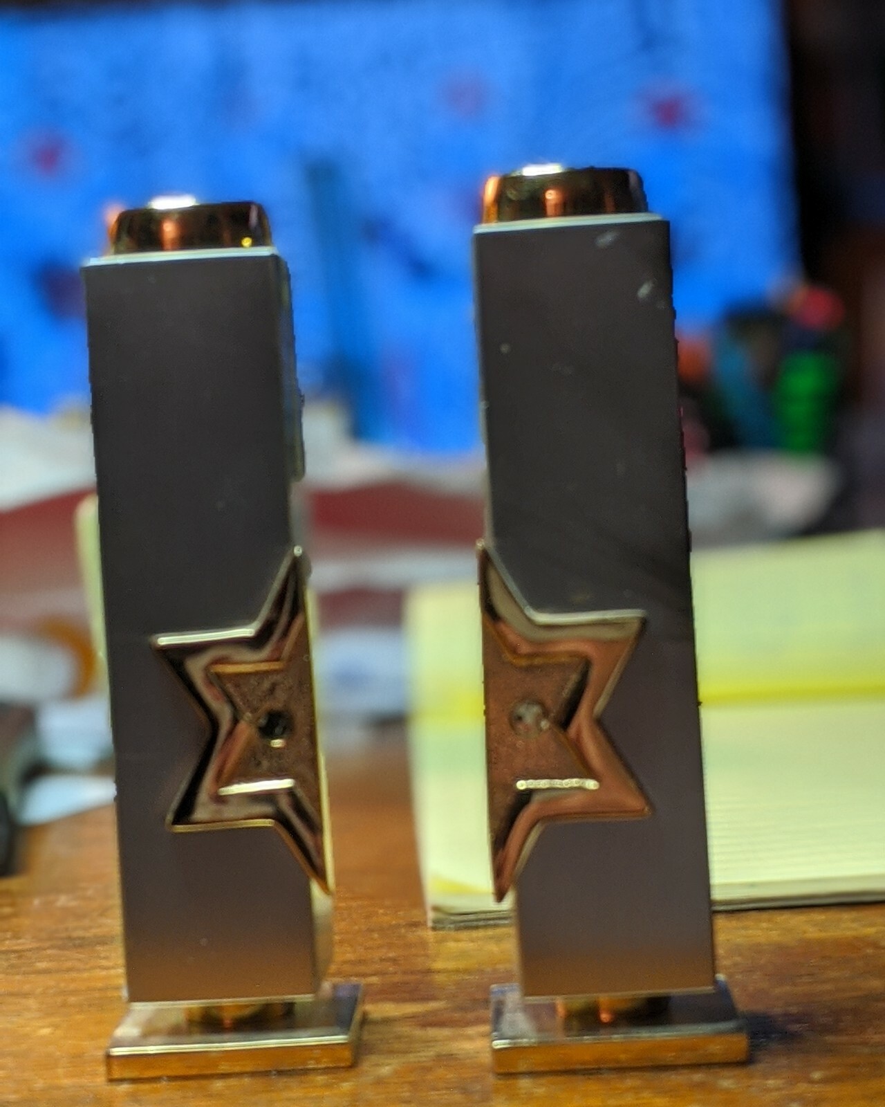 Oppenheim Judaica Modern Shabbat Shabbos Sabbath candle sticks Exc Cond ...