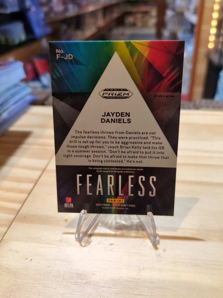 2024 Panini Prizm Draft Picks Silver Fearless #F-JD Jayden Daniels (RC ...