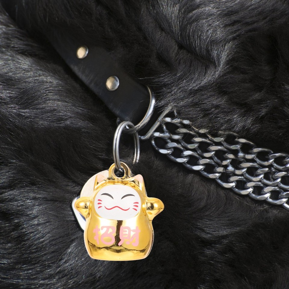 4pcs Luck Cat Bell Unique Cat Bell Accessory Gold Random Style DIY Bell ...