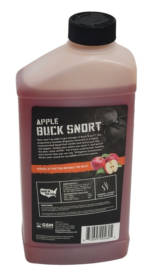 Wildgame Buck Snort Apple Attractant 40 Oz. Brand New Sealed FAST ...