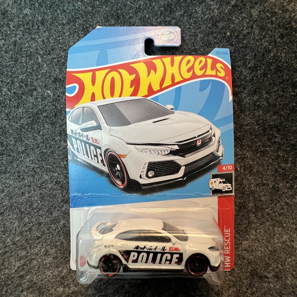 Hot Wheels Lot 2021 Rescue 2018 Honda Civic Type R Police Car | eBay
