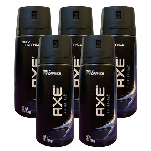 5 Pack Axe Phoenix Daily Fragrance Body Spray 4 oz Mint Rosemary RARE ...
