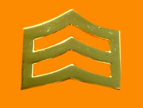 SGT Chevron Pin Set Police Gold Plated 3/4" Military Rank Insignia 304 ...