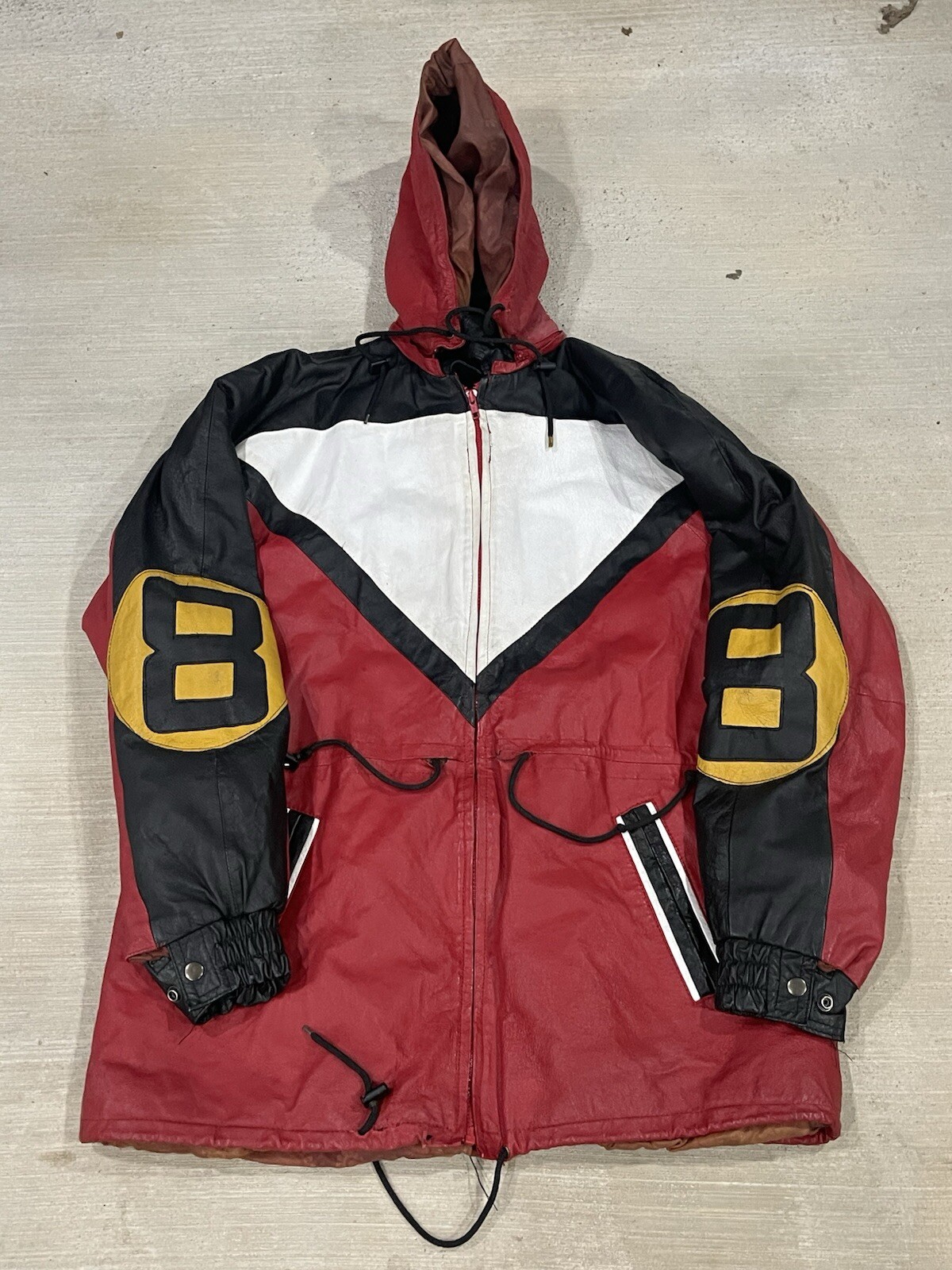 Vintage 8 Ball Leather Chore Jacket Coat Men's One Si… - Gem