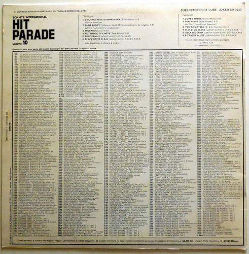 DISCO VINILE 33 GIRI HIT PARADE VOL.10 1974 TOP HITS INTERNATIONAL | eBay