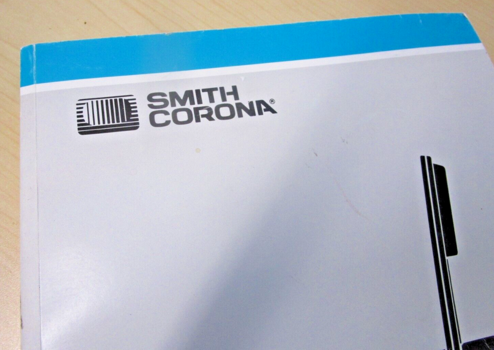 Smith Corona Typewriter Owners Manual Guide Instructions 781019 rev a ...