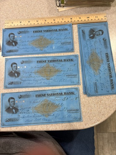 Kendallville Indiana Set of 5, 1887 First National Bank Checks. | eBay