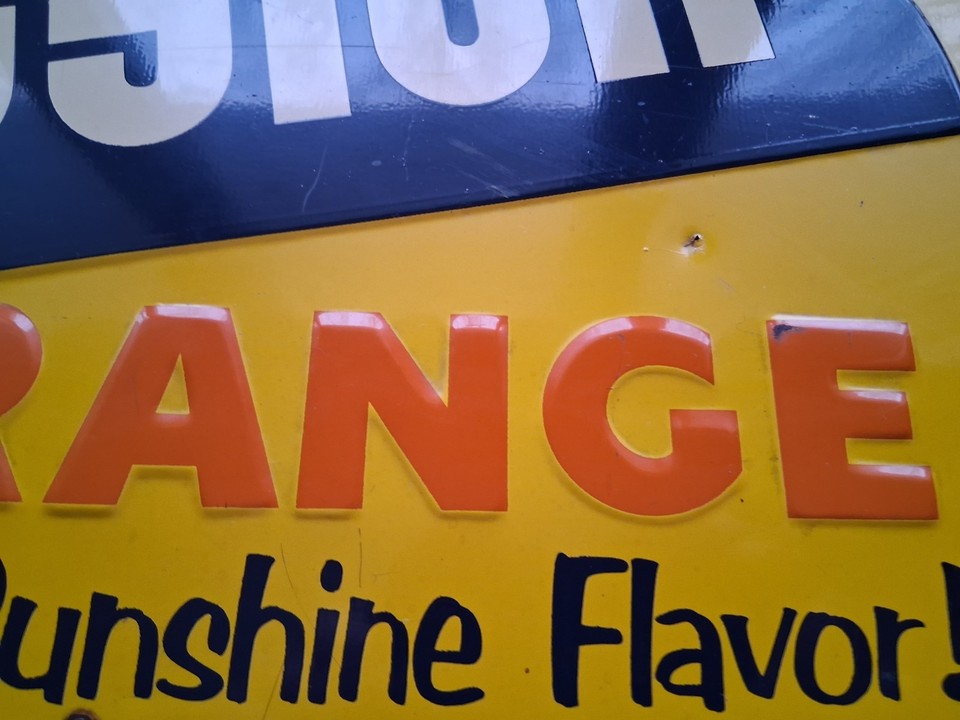 Rare Vintage Mission Orange California Sunshine Soda Metal Sign | eBay