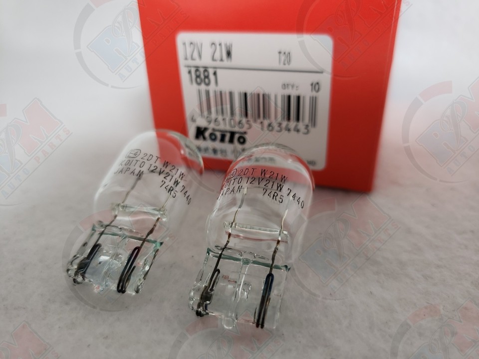 Genuine 12V 21W KOITO Turn Brake Signal Halogen Light 7440 T20 7504 ...