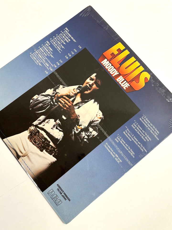 1977 ELVIS PRESLEY MOODY BLUE ~ BLUE COLORED VINYL ~ AFL1-2428 STEREO ~ SEALED | eBay