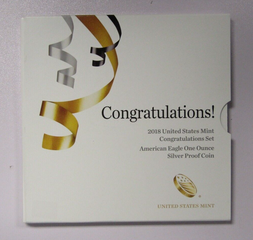 2018 W Proof Silver Eagle Congratulations Set in OGP | eBay