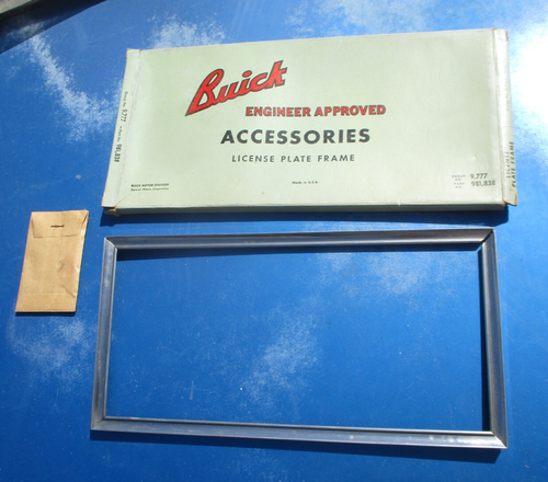 NOS GM BUICK VINTAGE ACCESSORY LICENSE PLATE FRAME | eBay