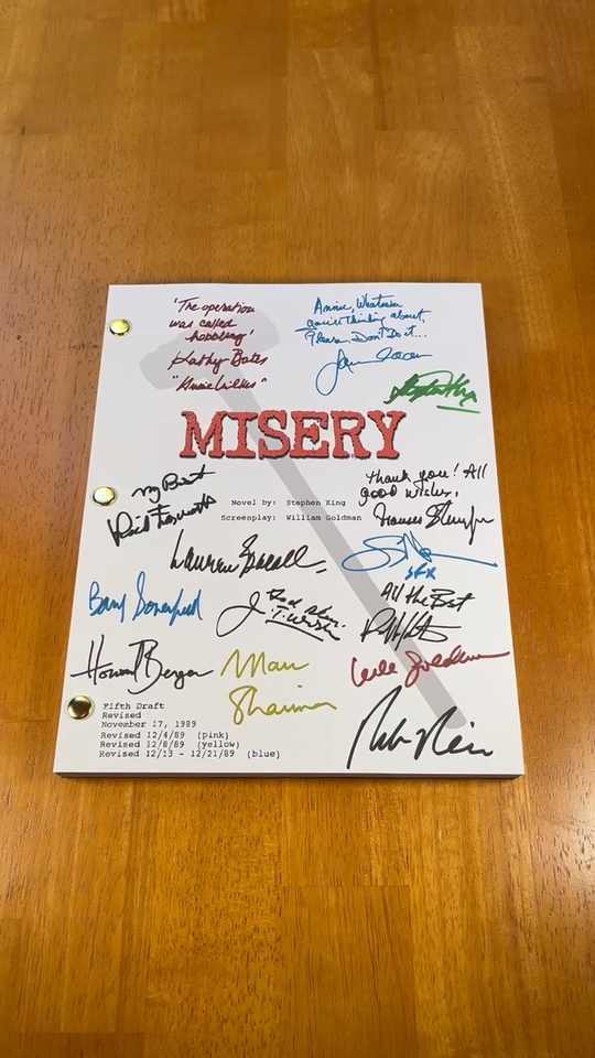 Misery Script Signed - Autograph Reprints - 120 Pages - Stephen King | eBay