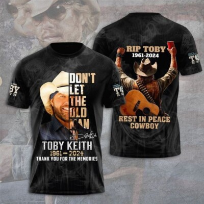Toby Keith 1961-2024 Thank You For The Memories Rip Toby T-shirt LI1816 ...