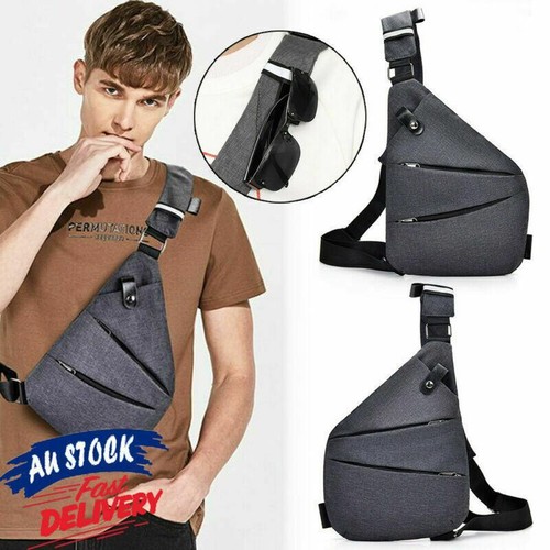 Men Portable Waterproof Bag Personal Anti Theft Shoulder Pocket Chest ...