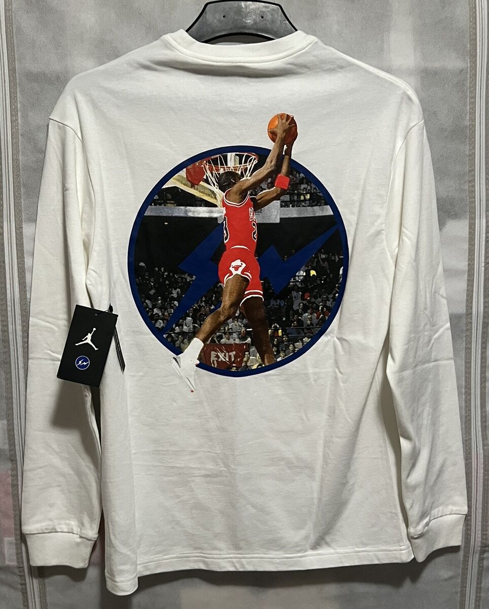 Nike Air Jordan Fragment Long Sleeve White Logo T-Shirt Nike Air Jordan Fragment Long Sleeve White Logo T-Shirt