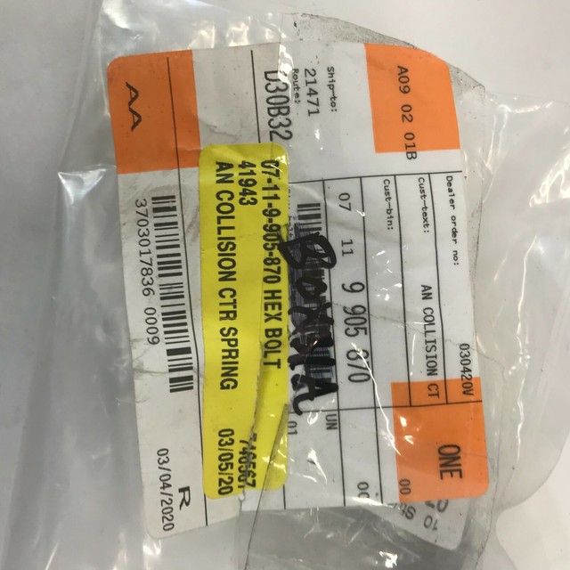 BMW 07119905870 Genuine OEM Upper CNTRL Arm Bolt for sale online | eBay