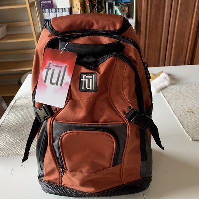 ful 22”H X 15”W X 11.5 D Rolling Wheeled Backpack Retractable Pull ...